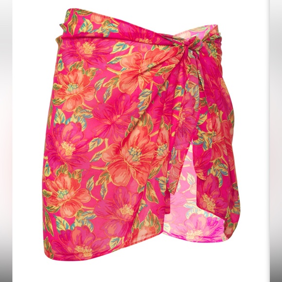 Beach Riot | Swim | The Melanie Sarong In Miami Peony By Beach Riot ...
